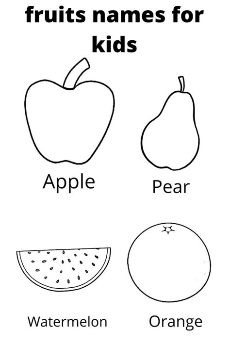 Fruits Coloring Pages With Names At Jayne Griffin Blog