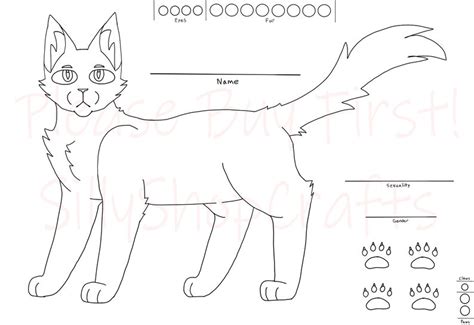 Cat Warrior Cats Oc Reference Sheet Base Pack Includes 8 Digital