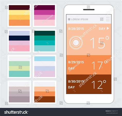 Beautiful Creative Color Combination Sets Mobile Stock Vector 310673177 Shutterstock