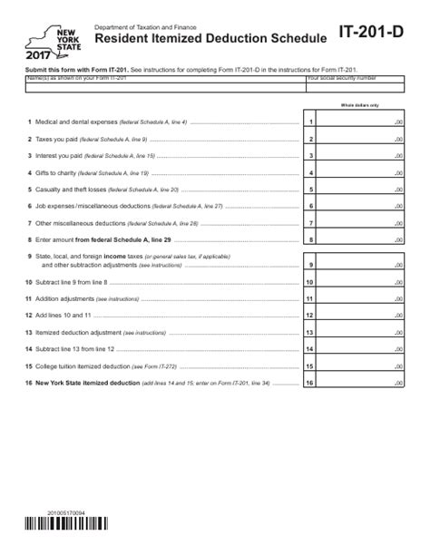 Form It 201 D 2017 Fill Out Sign Online And Download Printable Pdf