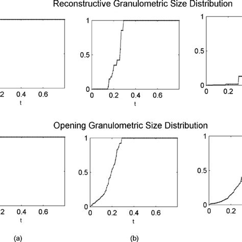 granulometric sizing distribution using flat structuring element