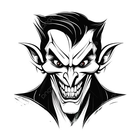 Vampire Sketch Halloween Symbol Count Dracula Angry Grin Fabulous