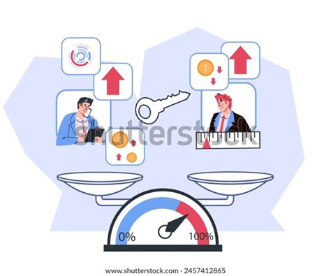 Comparison Kpi Performance Indicator Between Two Stock Vector Royalty Free 2457412865