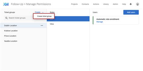 ticket permissions