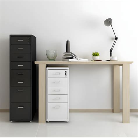 Contemporary File Cabinet Metal Frame Key Lock Lateral File Cabinet 3