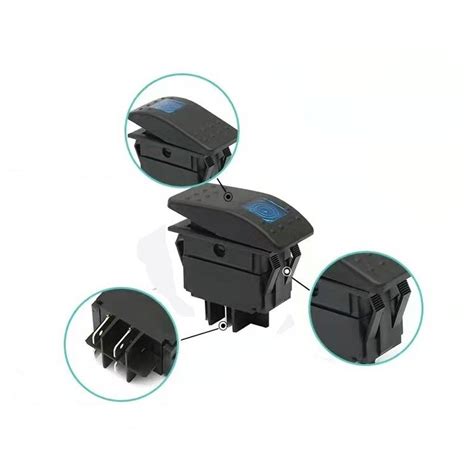 250 Vac 16a Rocker Toggle Dual Push Button Led Light Switch