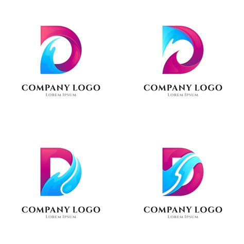 편지 D 로고 디자인 벡터 Freepik에서 무료 고품질 벡터를 다운로드하세요 Freepik