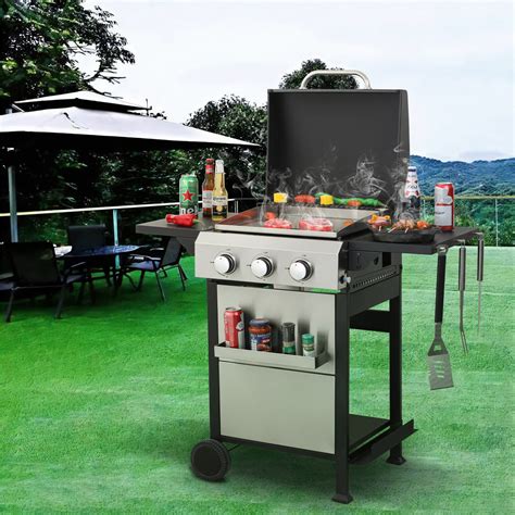 2 In 1 Propane Gas Grill And Griddle Combo 3 Burner Griddle Grill Com