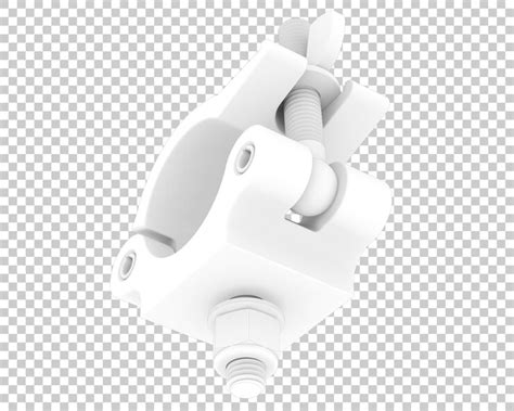 투명 배경에 고립 된 파이프 클램프 3d 렌더링 그림 프리미엄 Psd 파일