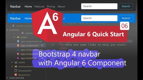 06 Bootstrap 4 Navbar With Angular 6 Component Youtube
