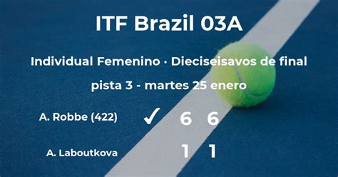 La Tenista Alice Robbe Le Arrebata El Puesto De Los Octavos De Final A