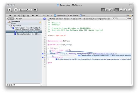 Xcode4 Xcode 4 Analyze Issues Wont Show In Editor Stack Overflow