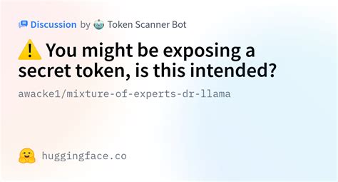 Awacke Mixture Of Experts Dr Llama You Might Be Exposing A Secret Token Is This Intended