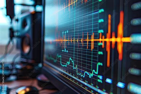 Soundwave Graph Frequency And Amplitude Audio Waveforms Recording