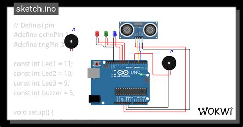 Sensor Ultrasonik Wokwi Esp32 Stm32 Arduino Simulator