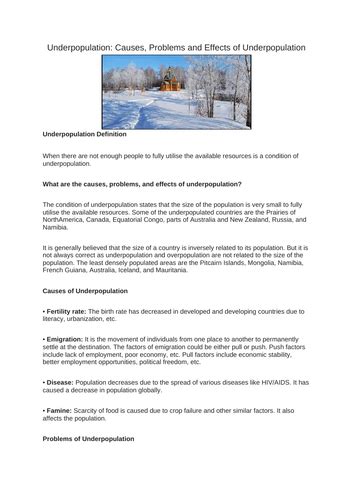 Igcse Population Teaching Resources