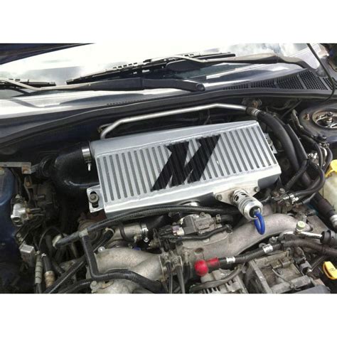 Mishimoto Top Mount Intercooler Kit Silver And Black Hoses Subaru Wrx