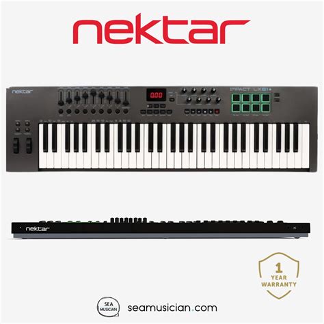 Nektar Impact Lx61 61 Key Synth Action Keys Keyboard Controller Lx 61 Midi Controller