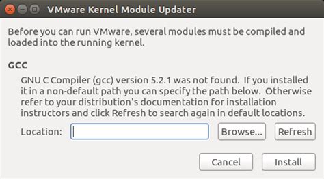 Vmware On Ubuntu 1510 Gnu C Compiler Gcc Version 492 Was Not
