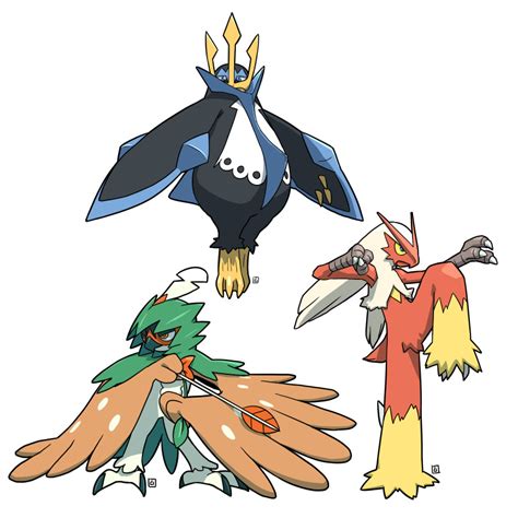 Muu Mumumer Blaziken Decidueye Empoleon Nintendo Pokemon Absurdres Commentary Request