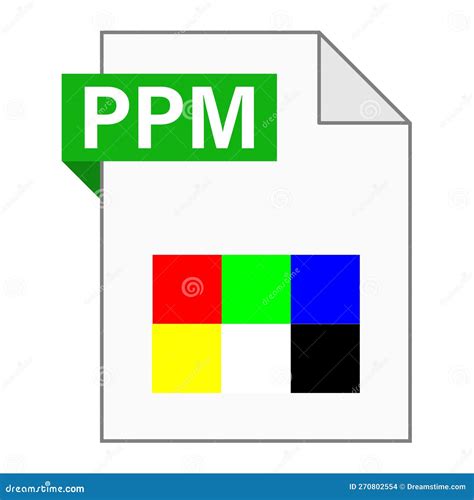 Modern Flat Design Of Ppm File Icon For Web Stock Vector Illustration Of Document Folder
