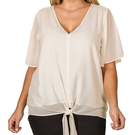 Zenana Outfitters Tops 52 New Plus Size Zenana Cream Colored V Neck