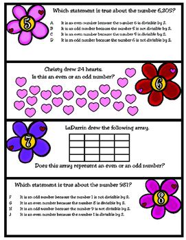 Even And Odd Numbers Using Divisibility Rules TEKS I STAAR Practice