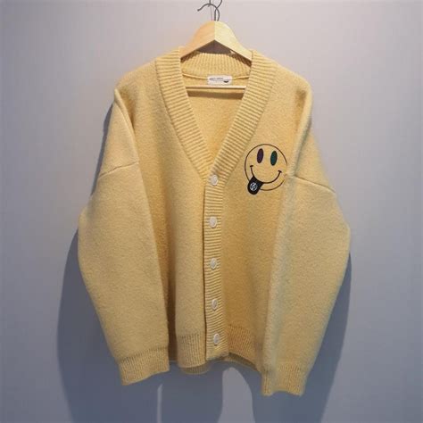 스마일 브이넥 니트 가디건 루즈핏 빅사이즈 헬로마켓