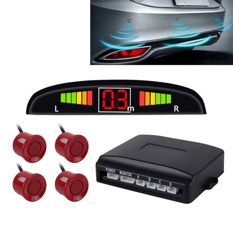 Car Buzzer Reverse Backup Radar System Premium Quality 4 Parking Sensors Car Reverse Backup