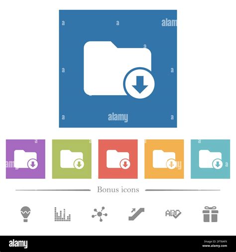 move down directory flat white icons in square backgrounds 6 bonus