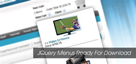 jquery menus ready for download jquery web design tutorials jquery