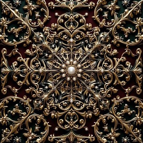 Free Golden Sacred Pattern Image Filigree Baroque Geometric