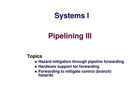 ppt pipelining iii powerpoint presentation free download id 5756292