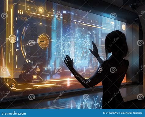 A Futuristic Digital Interface Showing An Ai System Creating Complex