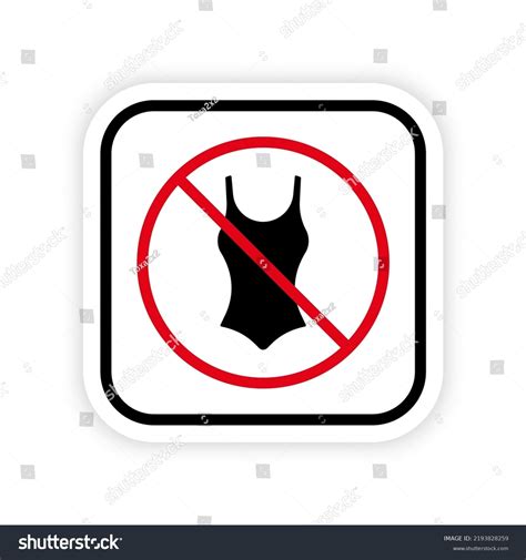 Ban Girl Summer Swimwear Black Silhouette Stock Vector Royalty Free