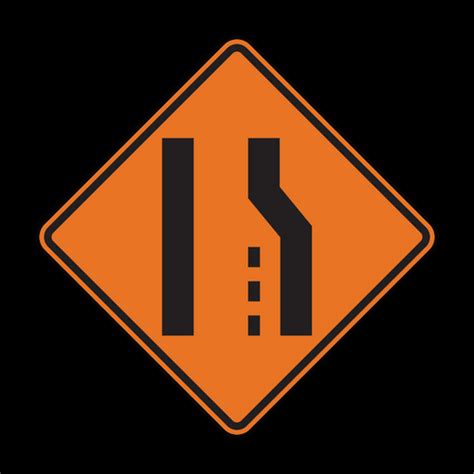 Lane Ends Merge Left Traffic Sign W4 2l Critical Tool