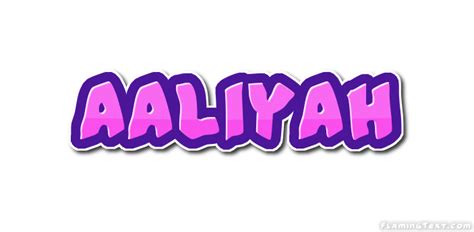 Aaliyah Logo Free Name Design Tool From Flaming Text