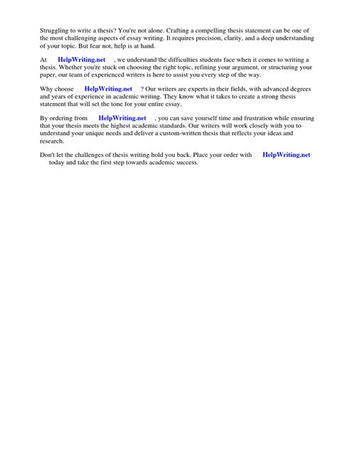 Example Thesis Sentence Essay Pdf Thesis Essays