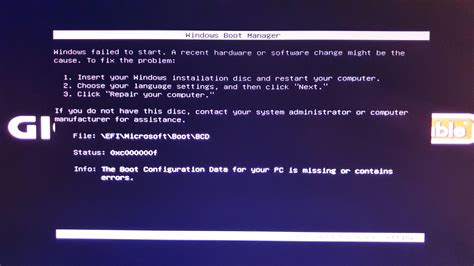 So I Got A BCD Error Whilst Having The Windows Boot USB In It I Cant Access The Command Promt