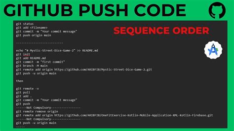 How To Push The Code In Github Android Studio Github Commands Youtube