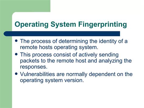 Operating System Fingerprinting Prevention Ppt