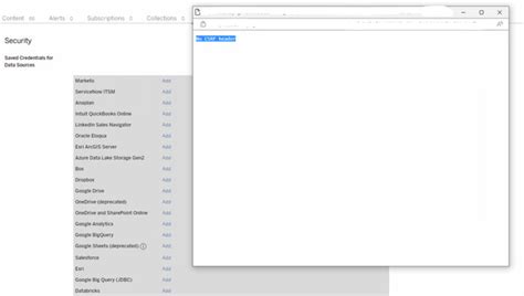 No Csrf Header When I Try Adding Saved Credentials For Onedrive