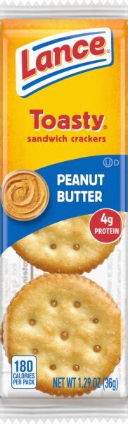 Lance Toasty Sandwich Crackers Peanut Butter 36g 129