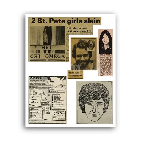 Printable Ted Bundy Newspaper Clippings Set 1