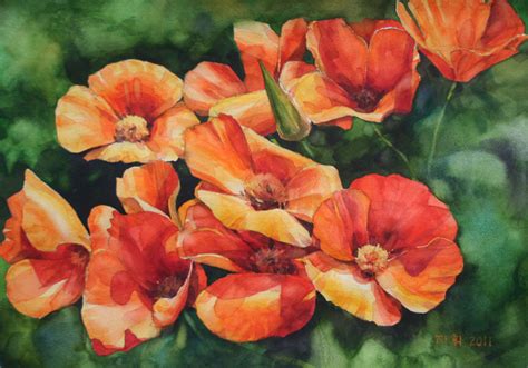 장미순 풍경수채화 야생 양귀비 5136 종이 위에 수채화 2011 네이버 블로그