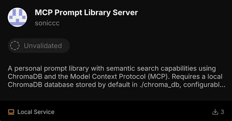 mcp prompt library server mcp servers · lobehub