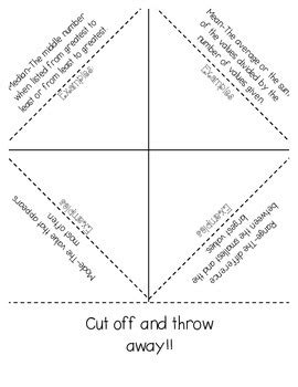 Mean Median Mode And Range Fold And Flip By Kelsey Levy TpT