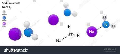Sodium Amide Commonly Called Sodamide Inorganic Stock Illustration