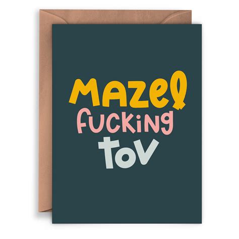 Mazel Fucking Tov Card Twentysome Design Outer Layer