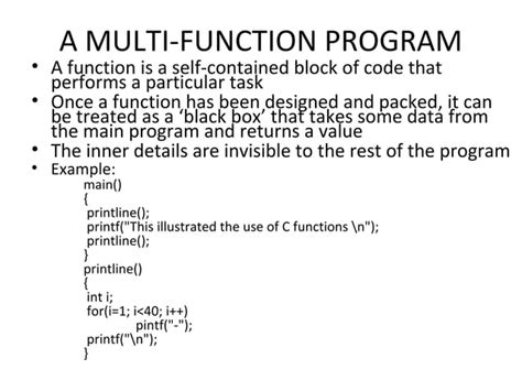 User defined functions in C programmig